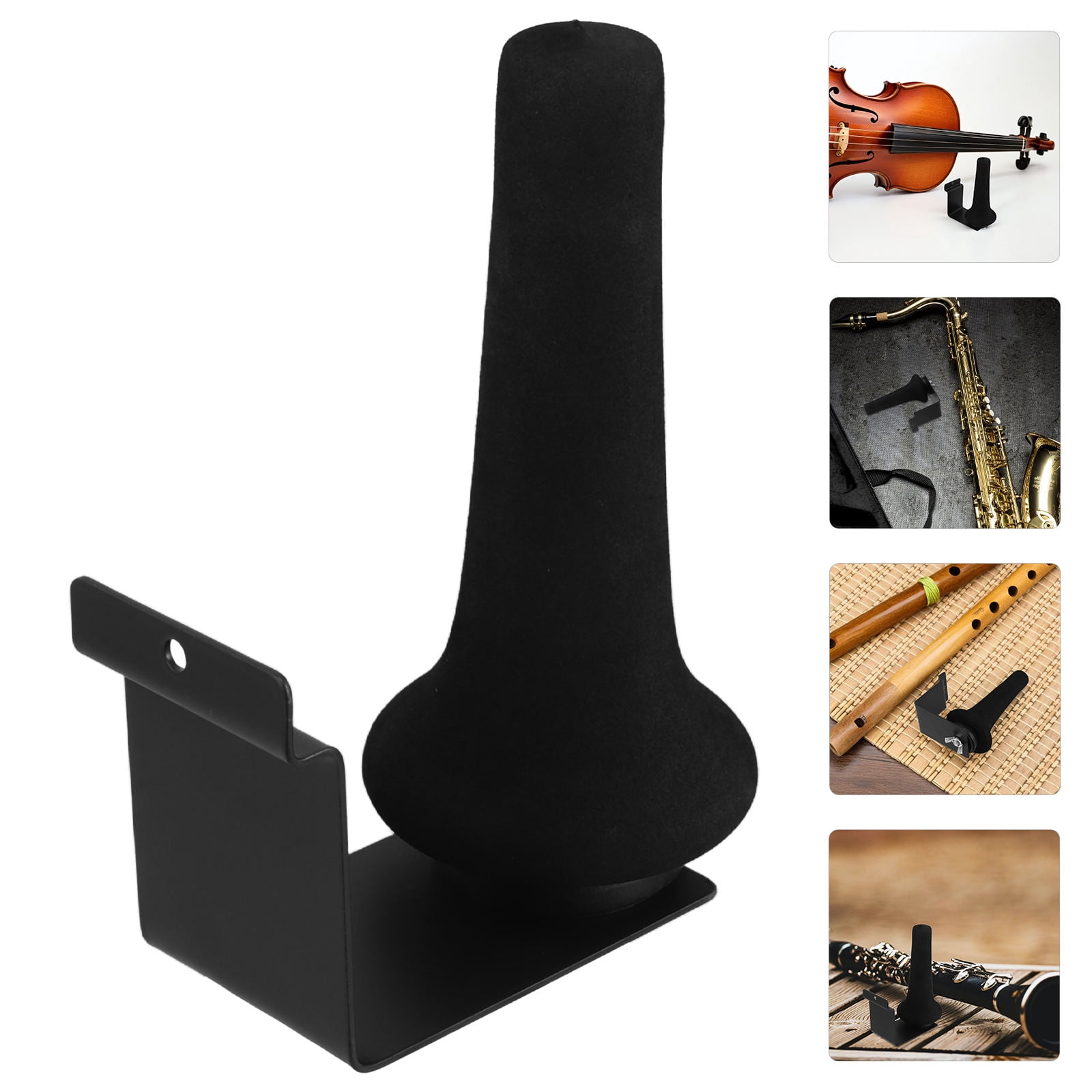 Tineasur Durable Black Metal Wall Mounted Saxophone Stand for Home Use ...