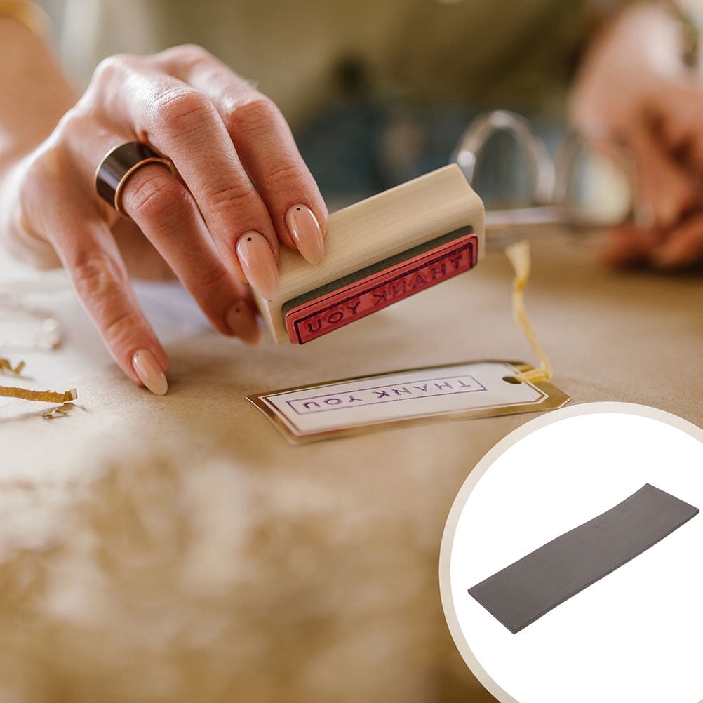 OUNONA Washable Ink Pads Soft Rubber Stamp Sheets DIY Rectangular ...