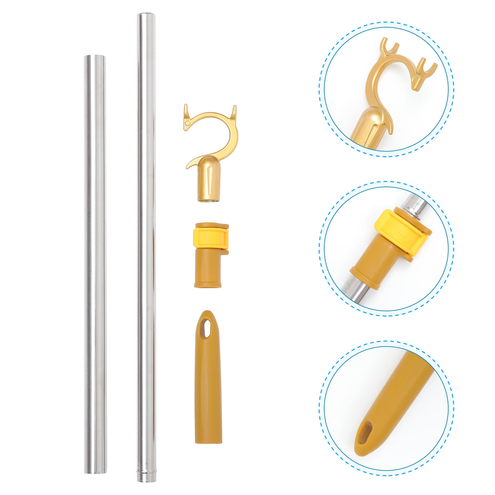 OUNONA Washing Line Poles Clothes Rail Household 102.00X5.20X4.00CM ...