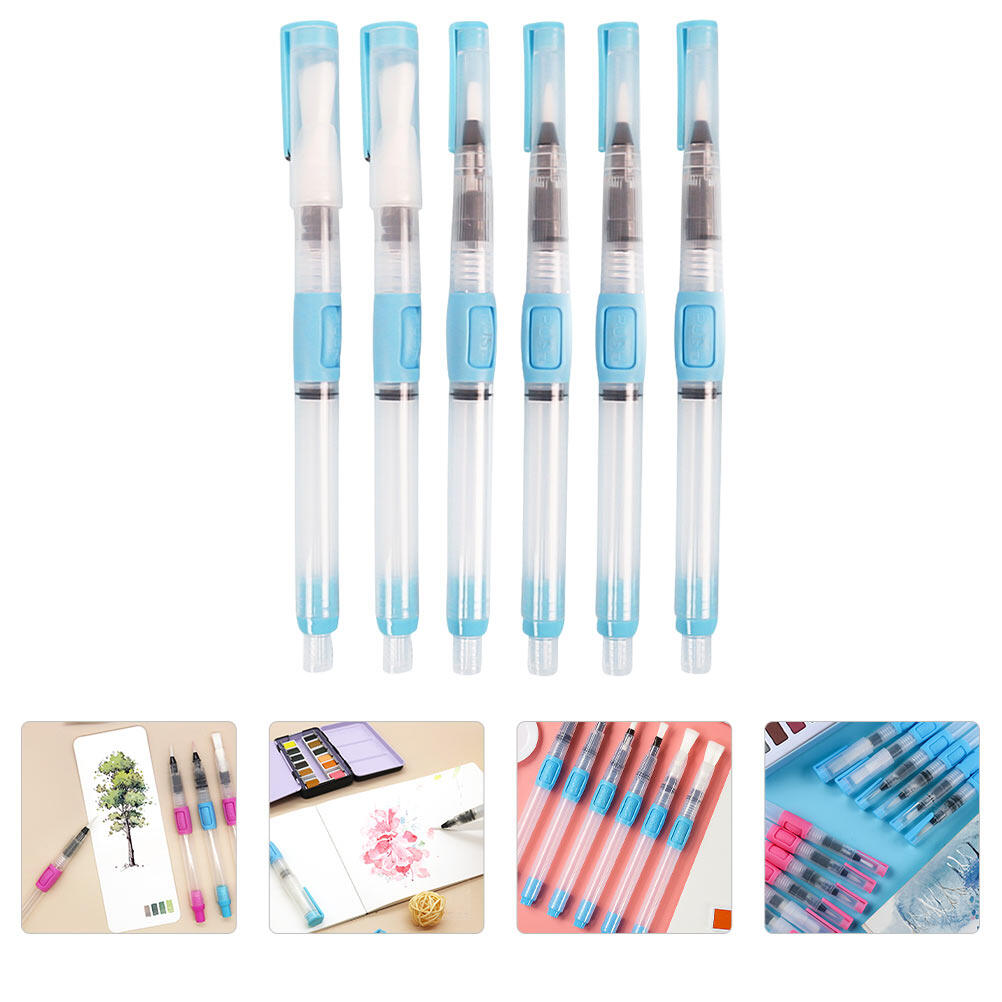 FOLOYORI Water Color Pens Cylindrical Watercolor Drawing Brush Blue ...