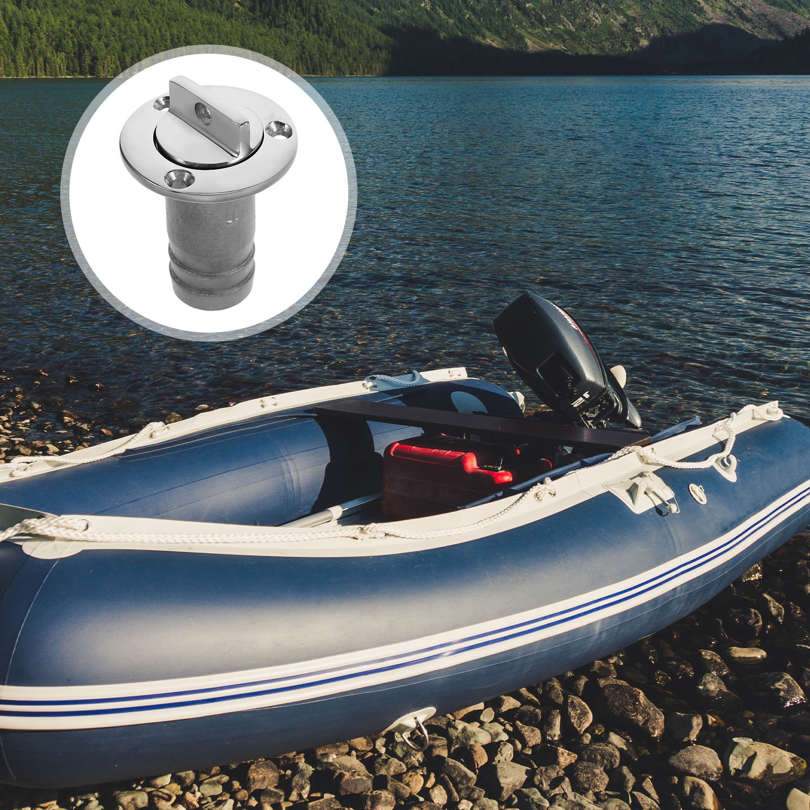 OUNONA Waterproof Garboard Drain Plug Steel Boat Transom Plug Marine ...