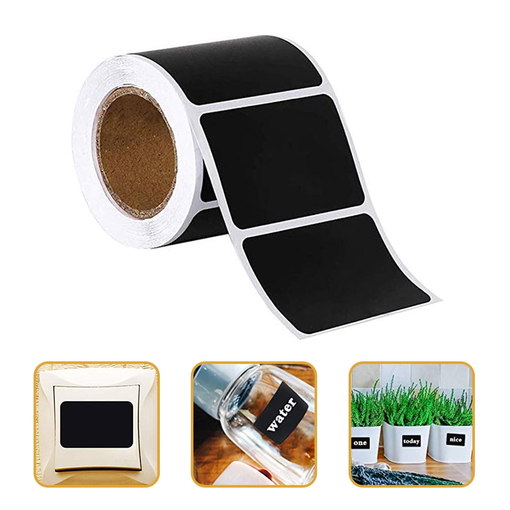 OUNONA Waterproof Label Sticker Labels Stickers Self Adhesive Black ...