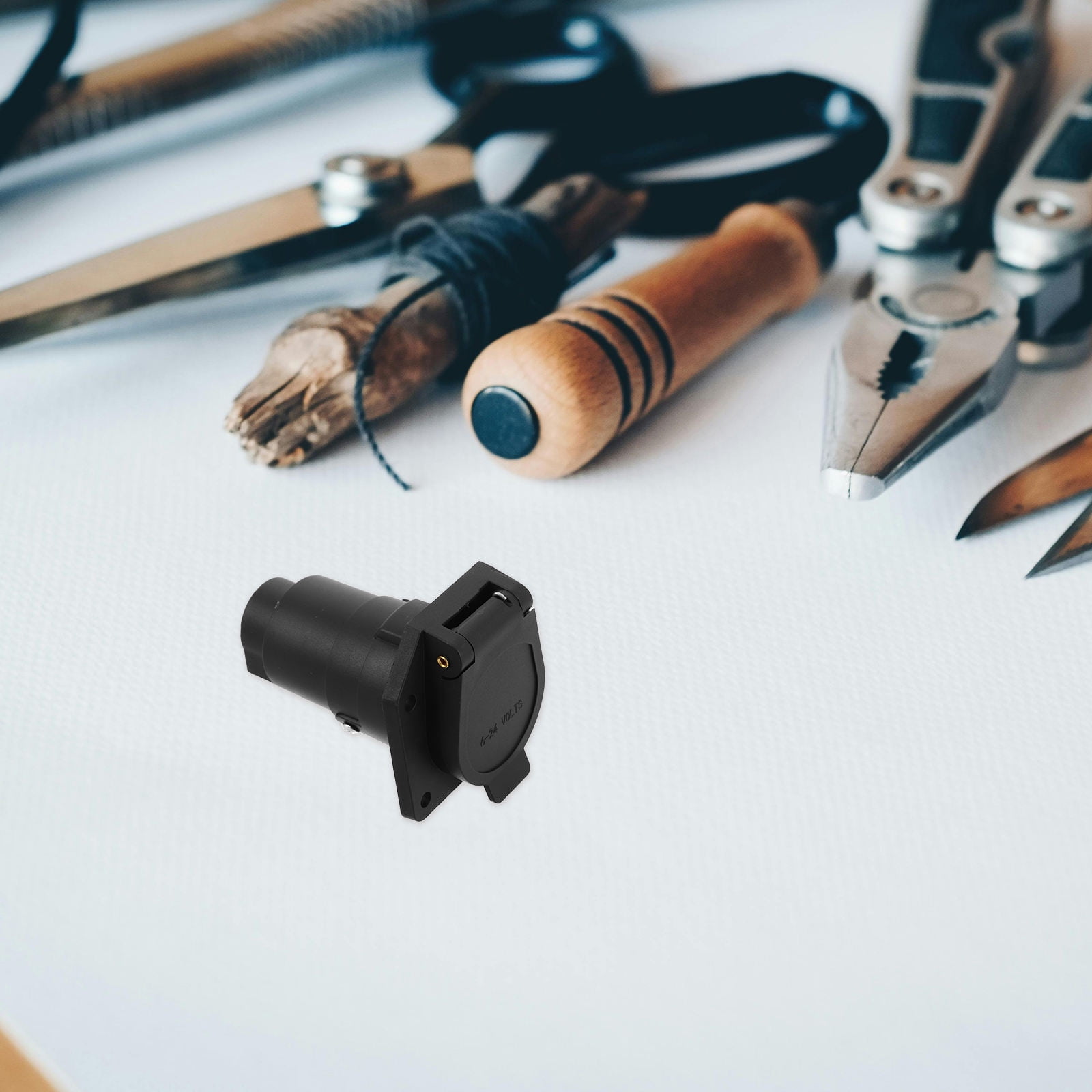 OUNONA Waterproof RV 7 Pin Trailer Plug 12V Splice-In Trailer Connector ...