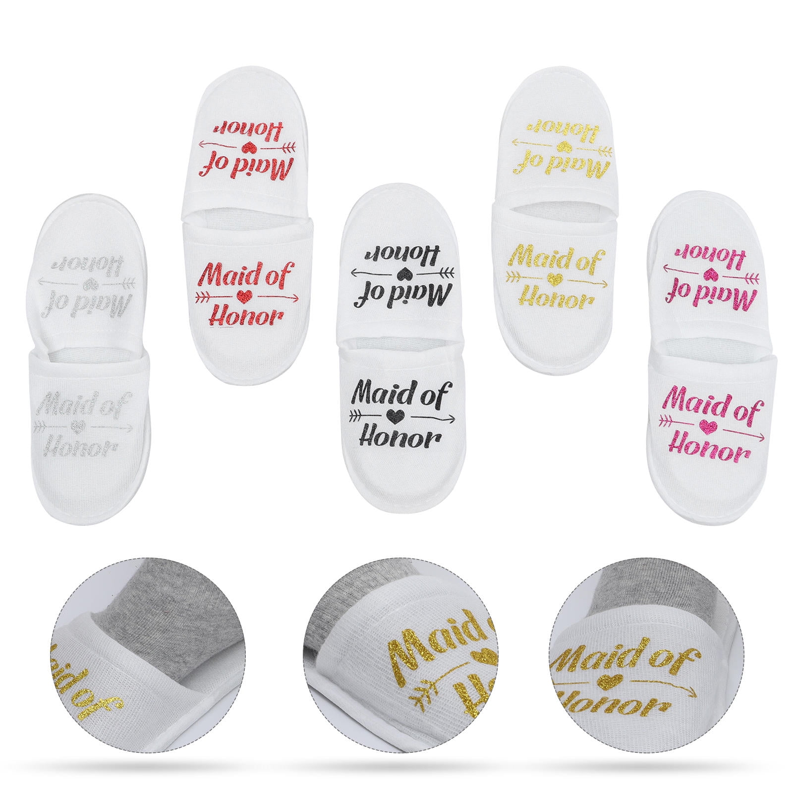 OUNONA Wedding Slippers for Bridal Party Guests in Assorted Colors ...