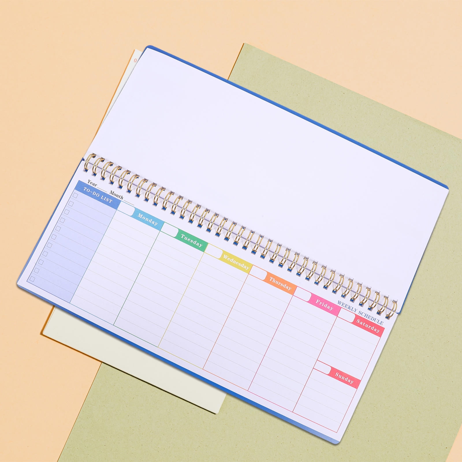 OUNONA Weekly Planner with Spring Bound -off Sheets Daily Planner ...