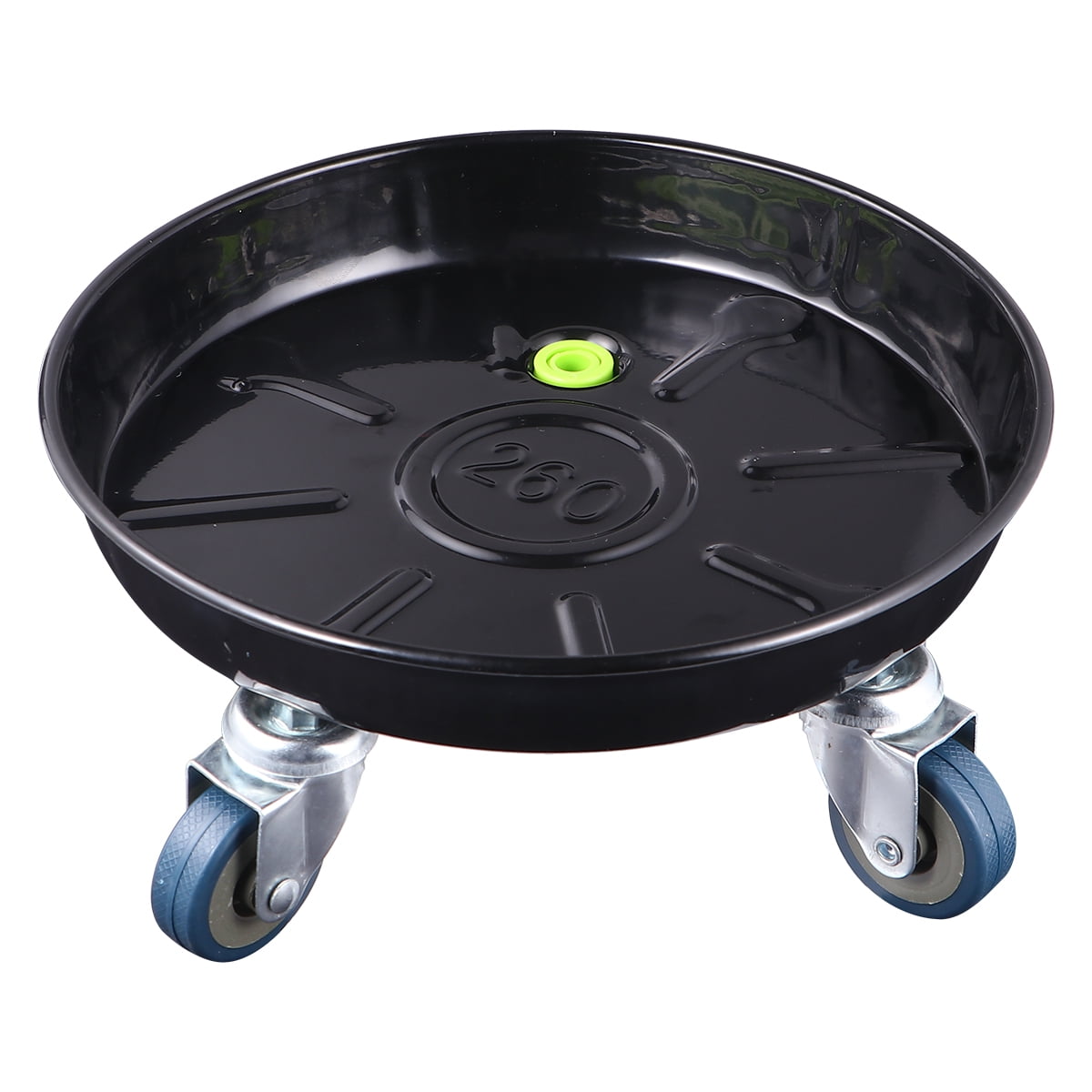 OUNONA Wheel Flower Pot Rack Square Plant on Wheels Dolly Movable Black ...