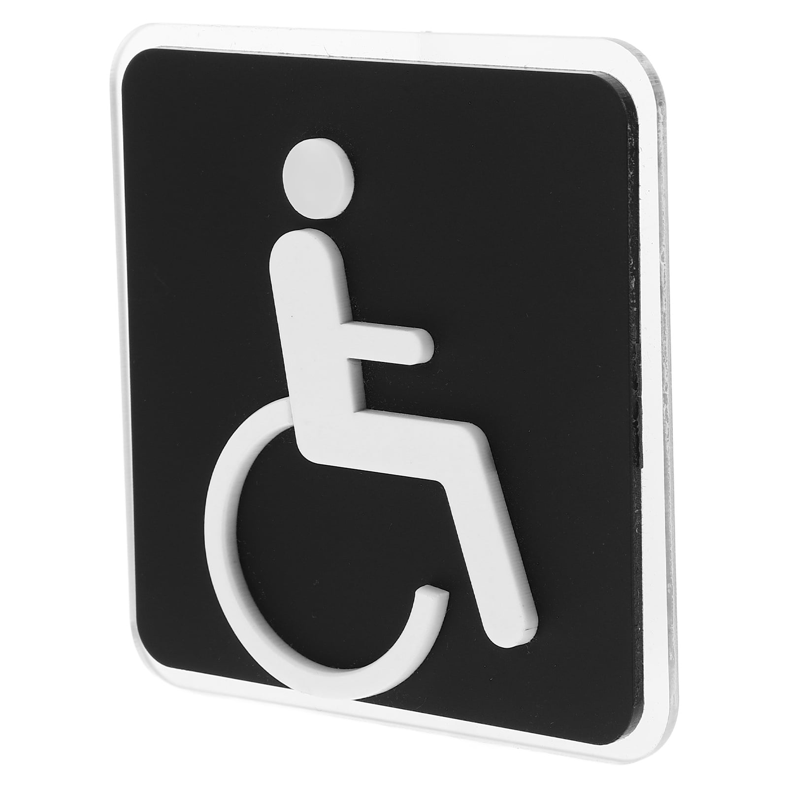 OUNONA Wheelchair Bathroom Sign Toilet Door Sign Restroom Washroom ...
