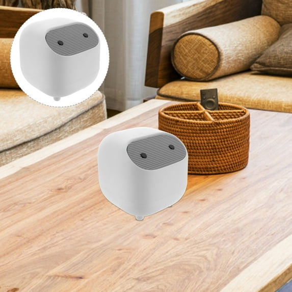 OUNONA White ABS Trash Bin with Lid for Bedroom Kitchen or Office ...