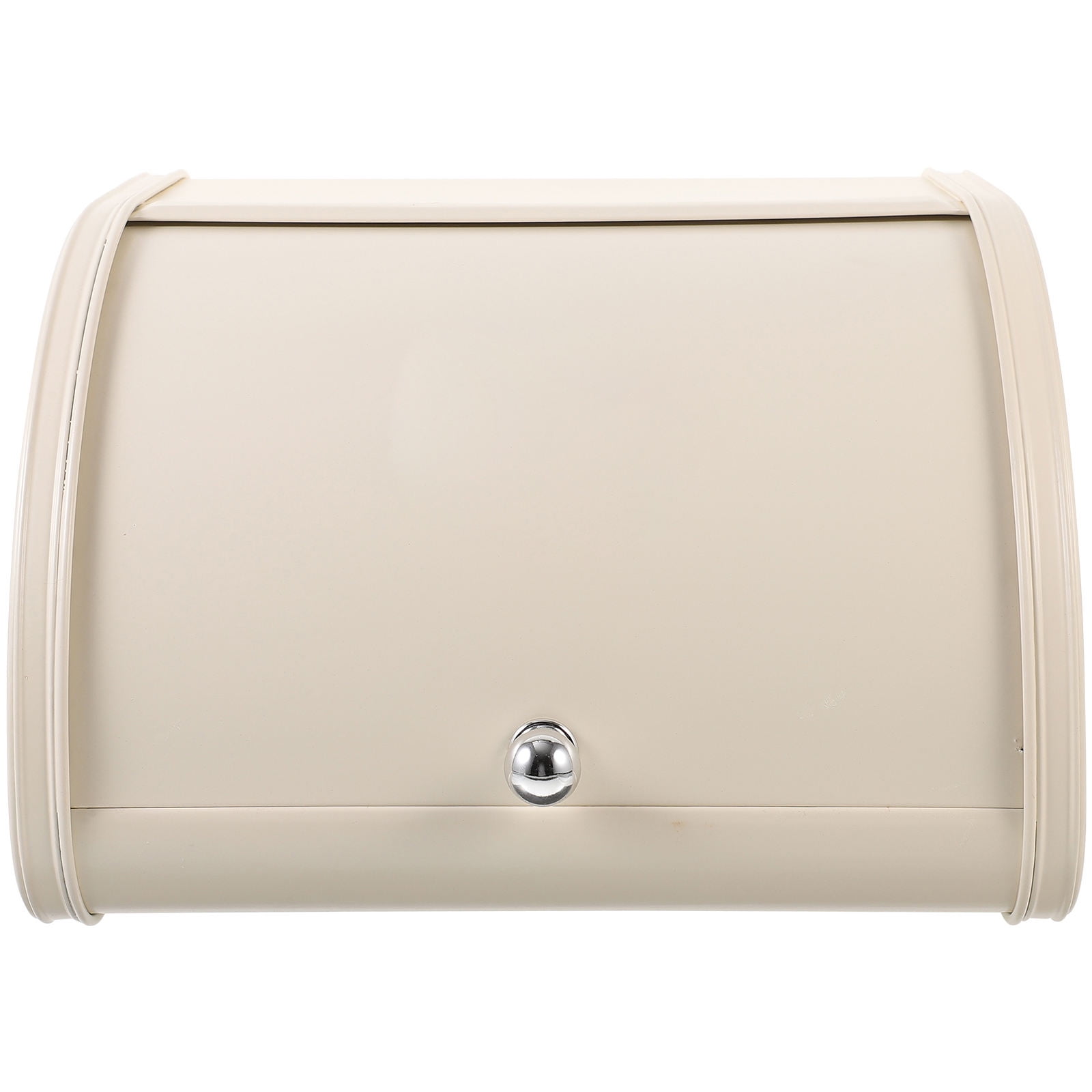 OUNONA White Bread Bin for Kitchen Countertop Metal Bread Box with ...