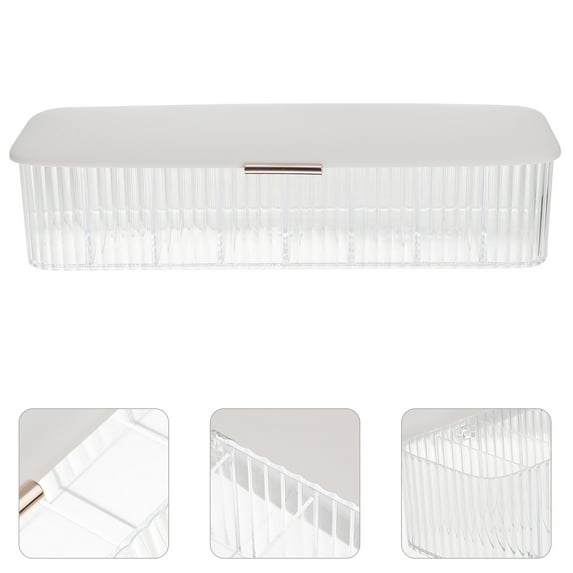OUNONA White Cable Management Box with Multi Grid Separate Compartments ...