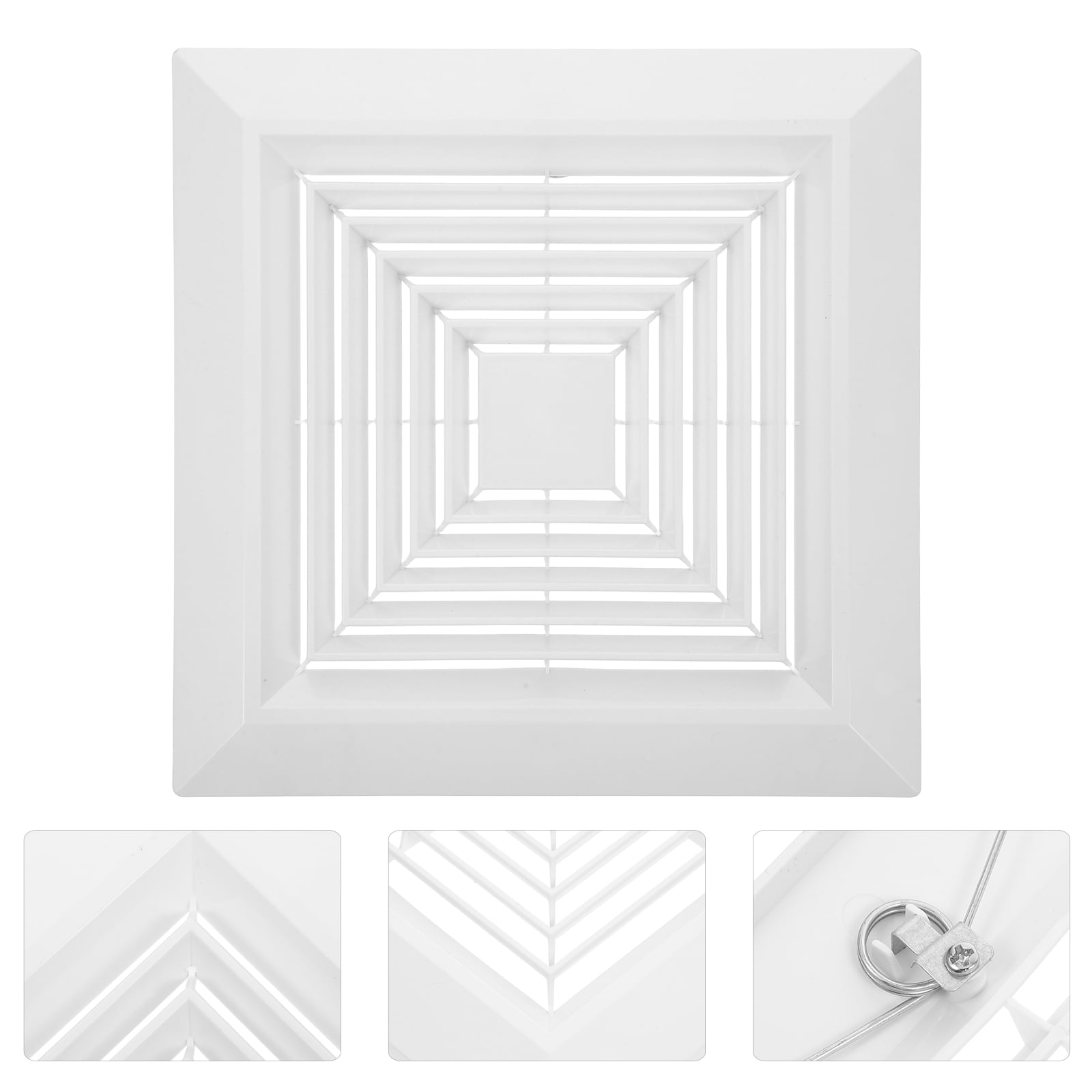 WEAVILUX Decorative Return Air Grille Bathroom Exhaust Fan Cover White ...