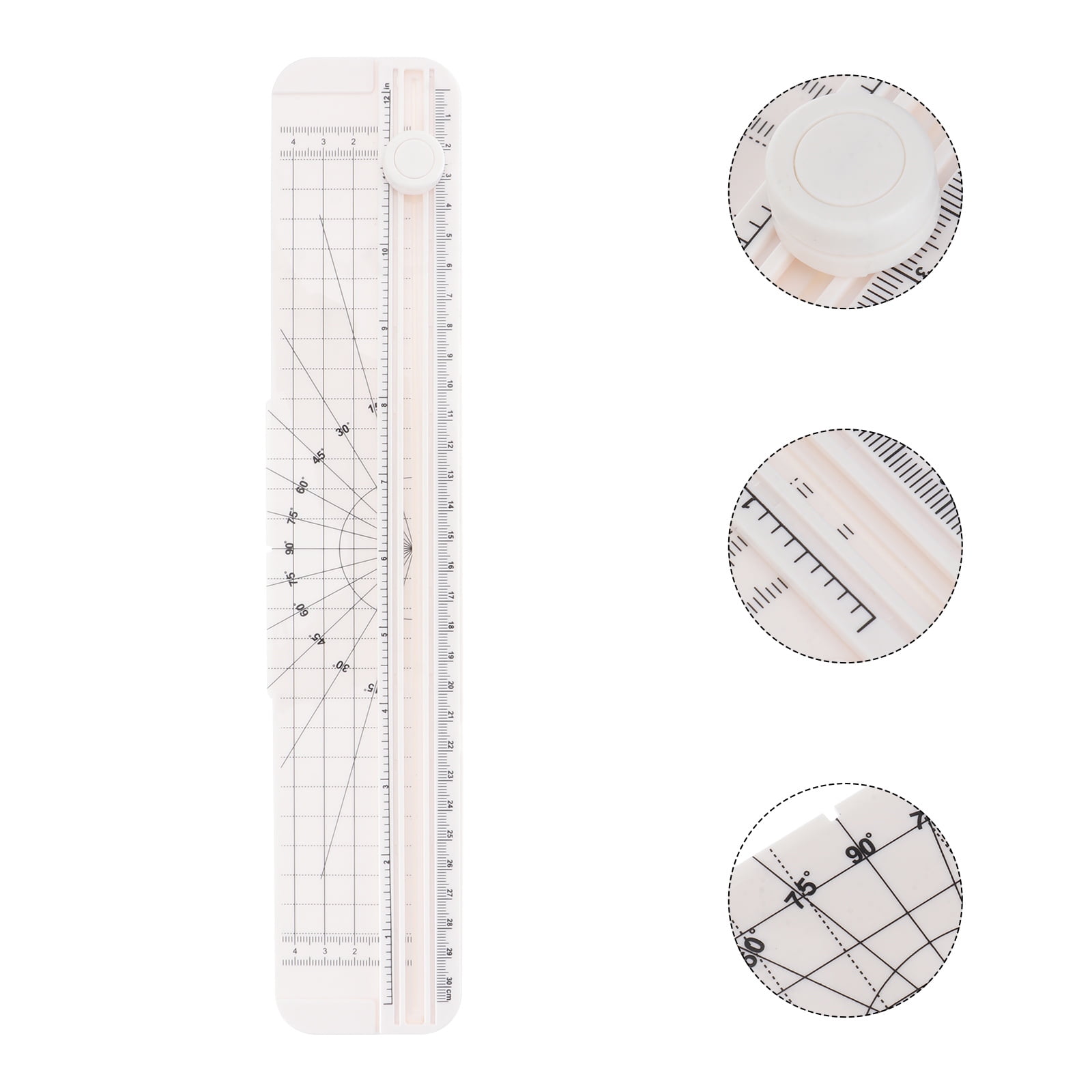 OUNONA White Paper Trimmer A4 with Pull Out Ruler Safety Guard and ...