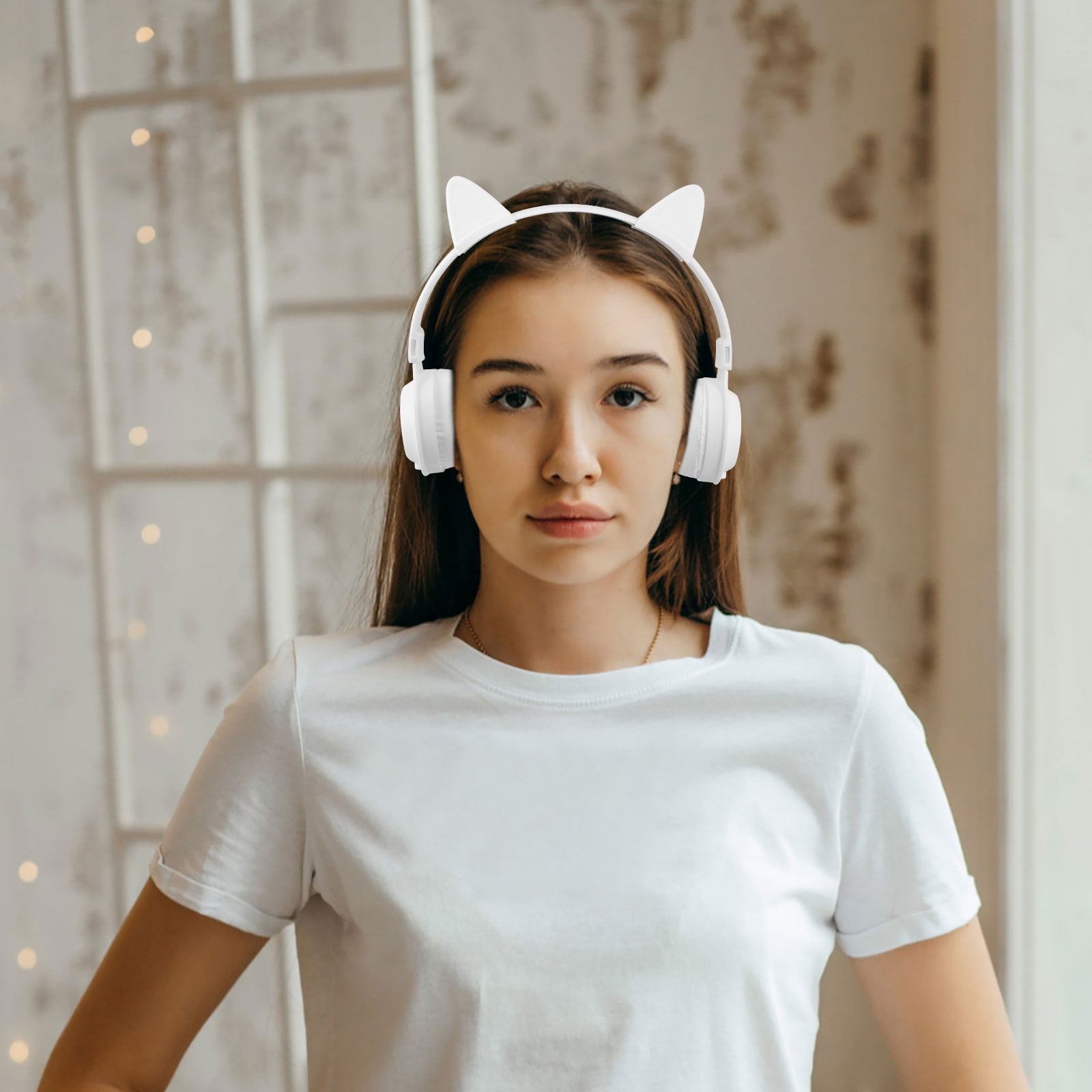 OUNONA White Plastic Headset Prop for Decoration with High Realism and ...