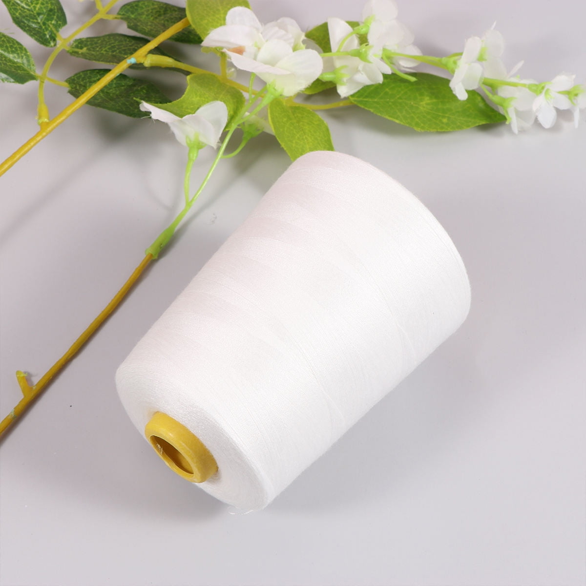 OUNONA White Polyester Sewing Thread for Clothes and Pants Sturdy High ...