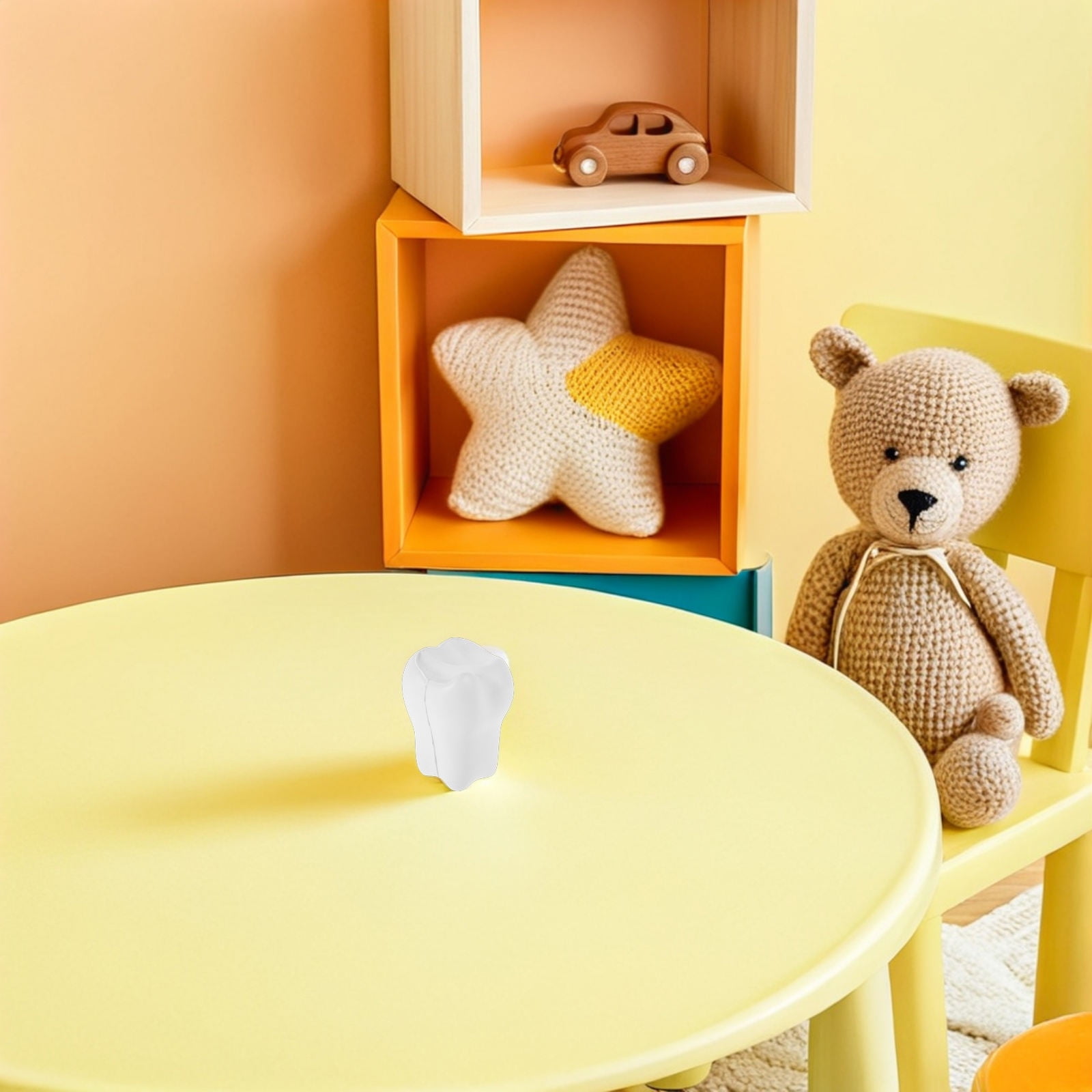 OUNONA White Portable Tooth Shaped Foam Squeeze Toy for Kids Stress ...