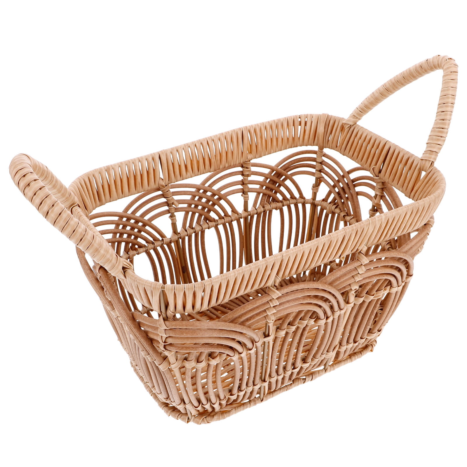 OUNONA Wicker Bread Baskets Wood Chip Picnic Basket With Handles ...