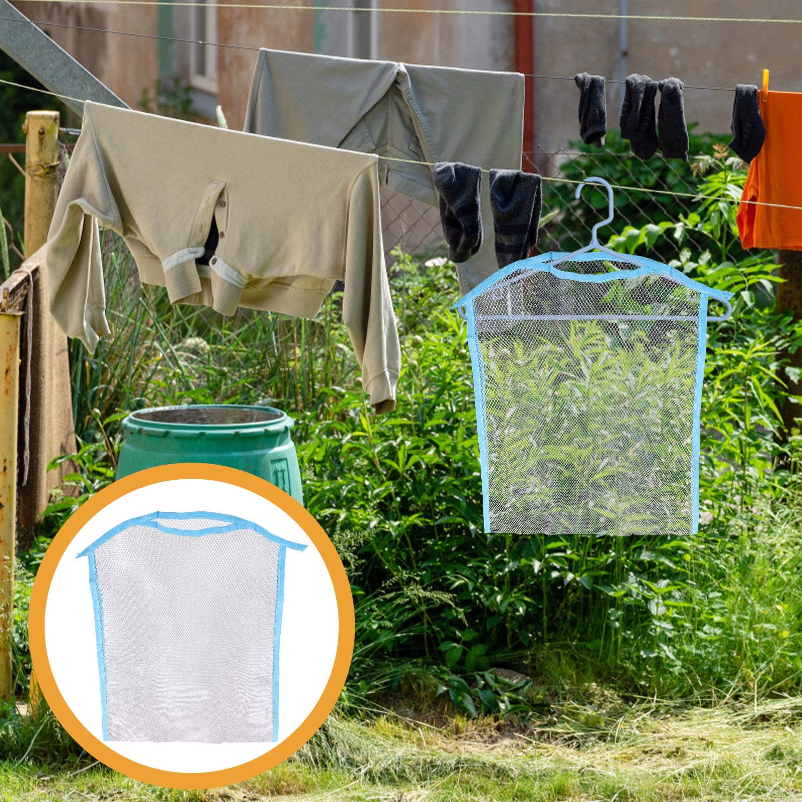 OUNONA Windproof Drying Rack Clothing Collapsible Laundry Basket ...