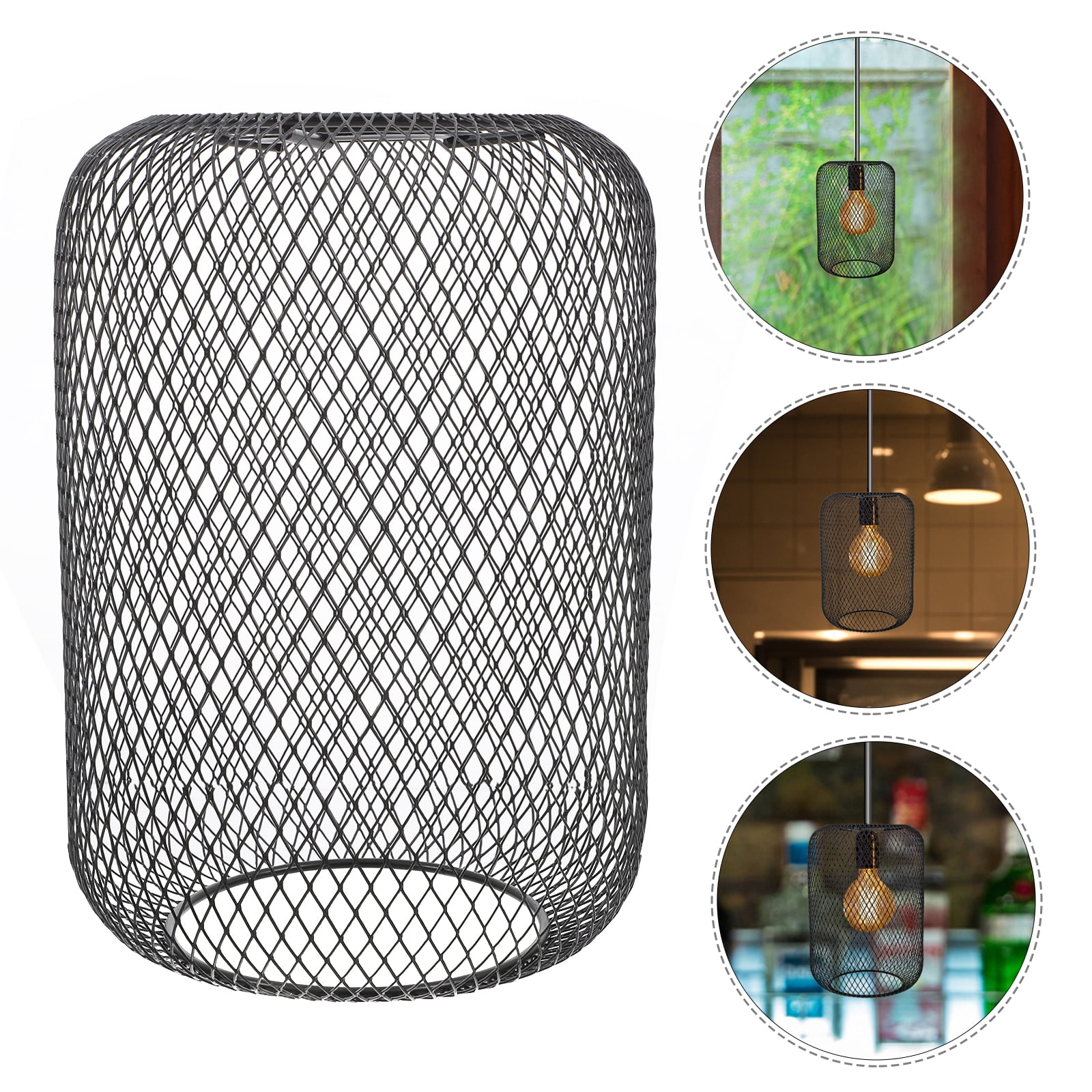 OUNONA Wire Cage Lampshade For Ceiling Light Fixture Metal Cage Lamp ...