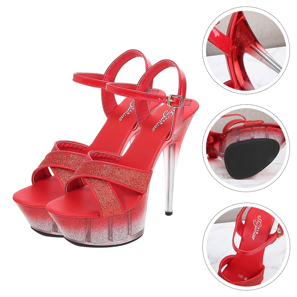 OUNONA Woman Pump Dancing Slipper Bow Heeled Sandals for Pumps Bride ...
