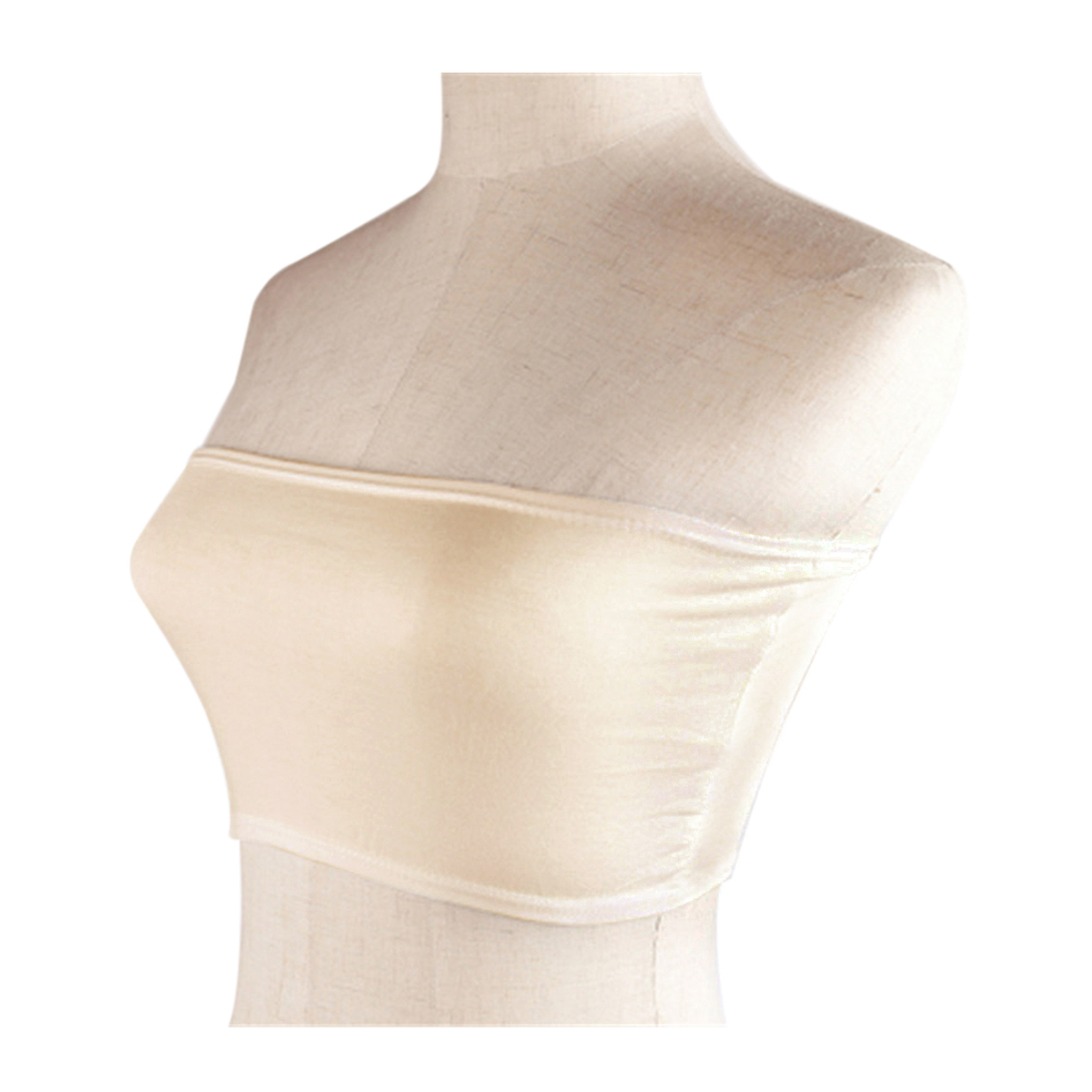 OUNONA Women's Ladies Soft Elastic Strapless Bandeau Tube Tops No Pad ...