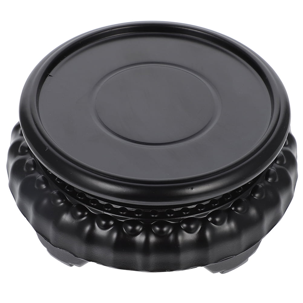 OUNONA Wood Carving Stand Retro Planter Stand Wooden Flowerpot Base ...