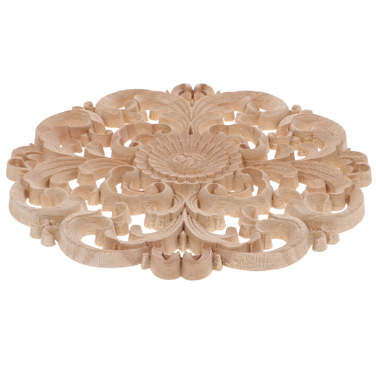 OUNONA Wood Onlay Applique for Decoration Unpainted Frames with ...
