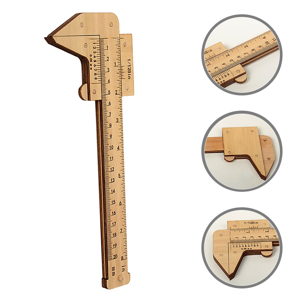OUNONA Wood Straight Rulers Caliper Aesthetic Class Office Student ...