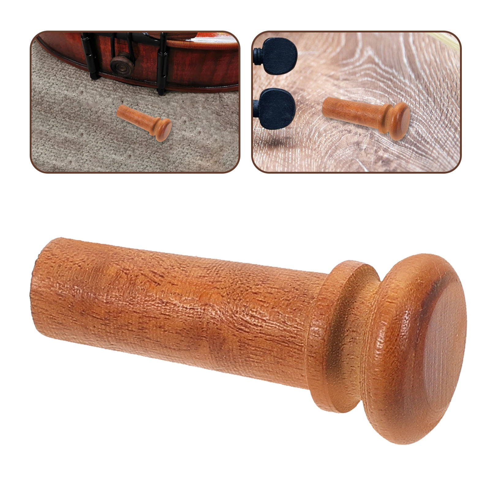 OUNONA Wood Violin Tail Endpin Violin Tail Nail Violin Tailpiece Peg ...
