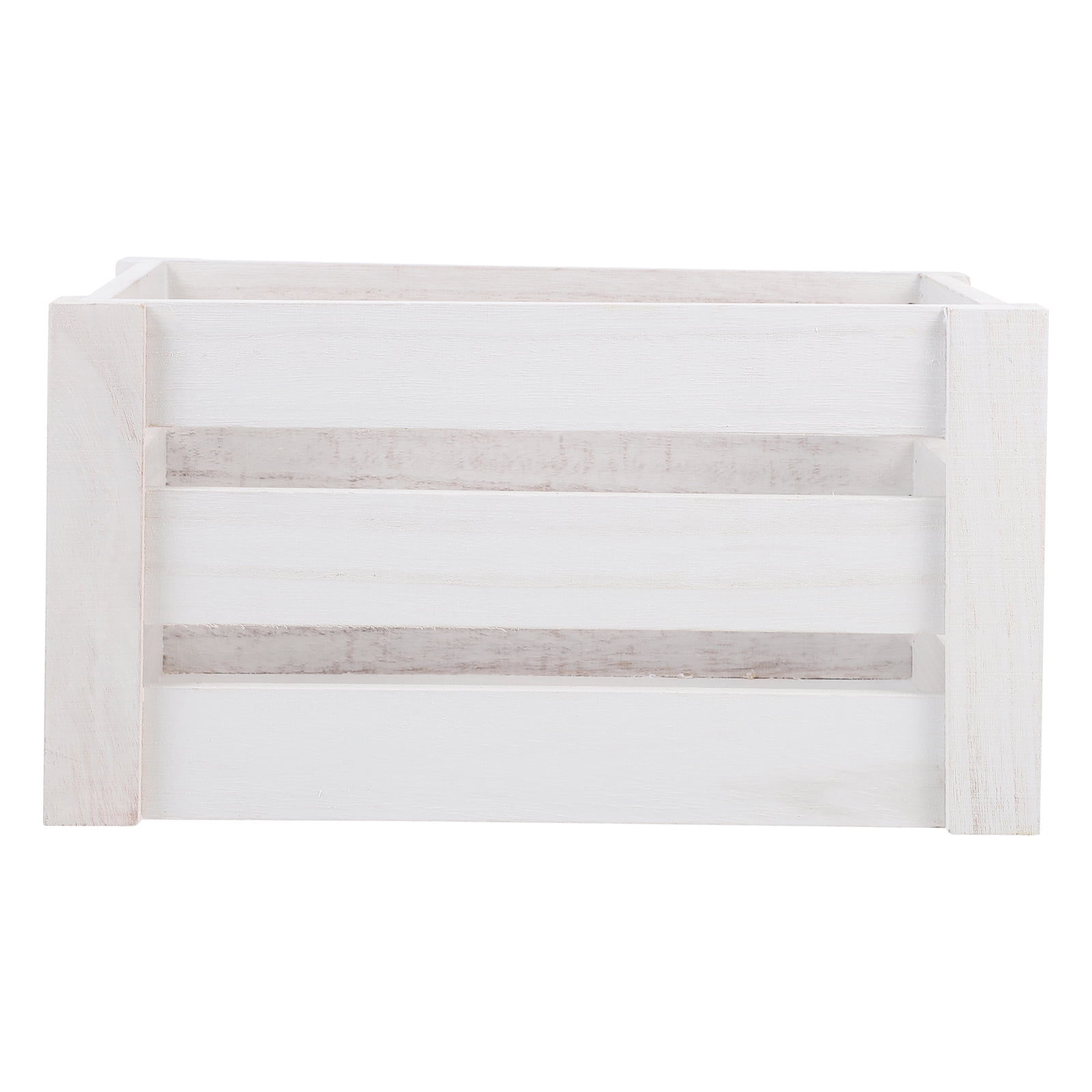 OUNONA Wood Wooden Crate Storage Box Crates Farmhouse Boxes Rustic ...