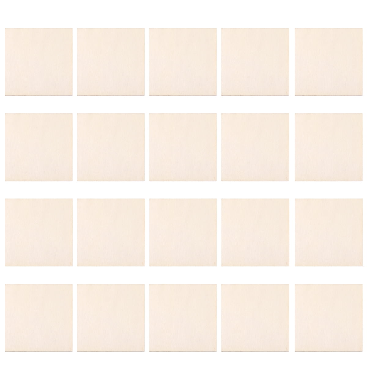 OUNONA Wooden Square Slices for Crafts Unfinished Wood Chips Sign ...