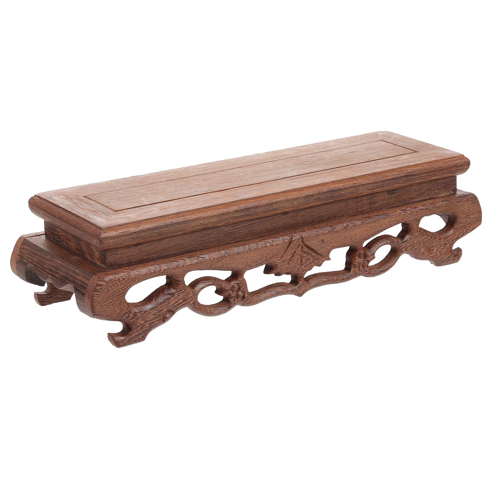 OUNONA Desk Decoration Stand Wooden Display Base Light Brown 1Pack 8 ...