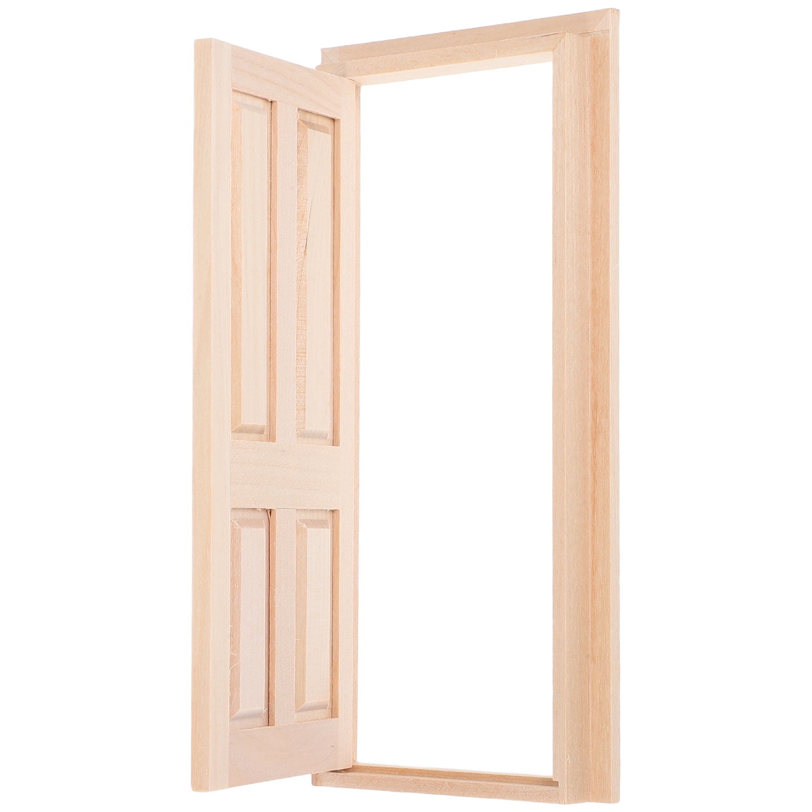 OUNONA Wooden Dollhouse Door Dollhouse Door 1:12 Scale Mini Wooden Door ...