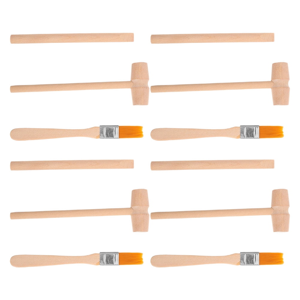 OUNONA Wooden Kids Archaeological Excavation Tool Kit with Hammer Brush ...