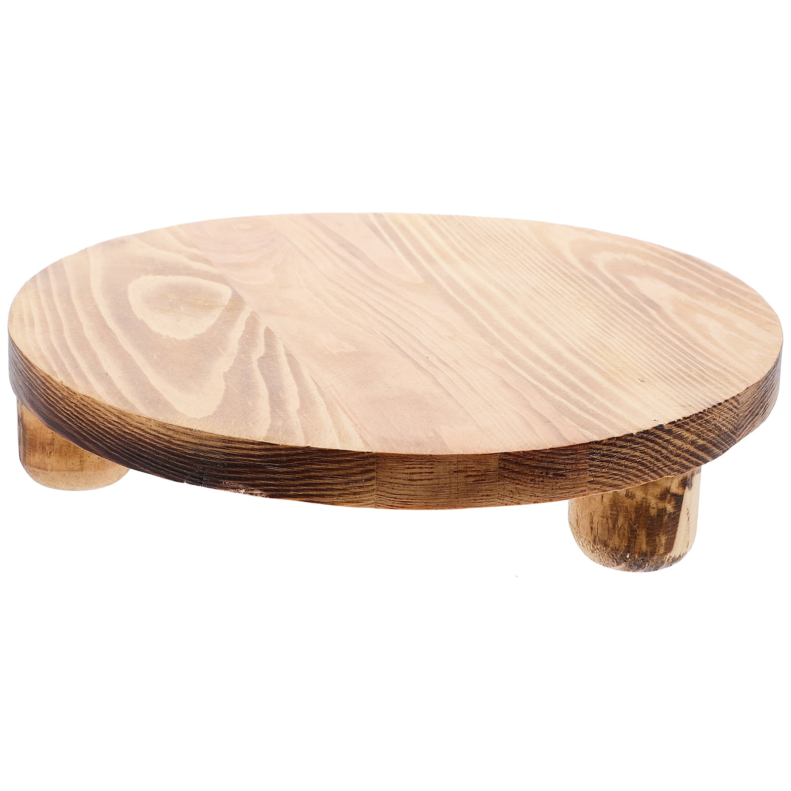 OUNONA Wooden Pedestal Flower Pot Base Wooden Display Pedestal Planter ...