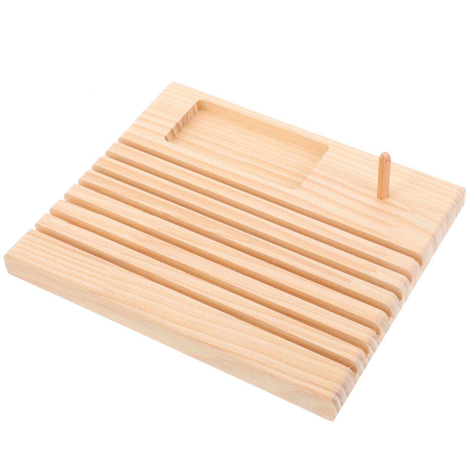 OUNONA Wooden Spool Holder Household Spool Ruler Storage Rack Solid ...