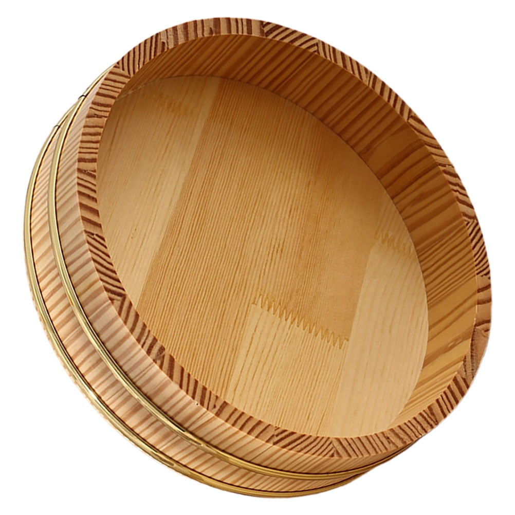 OUNONA Wooden Sushi Rice Mixing Tub Oke Traditional Hangiri Bowl ...