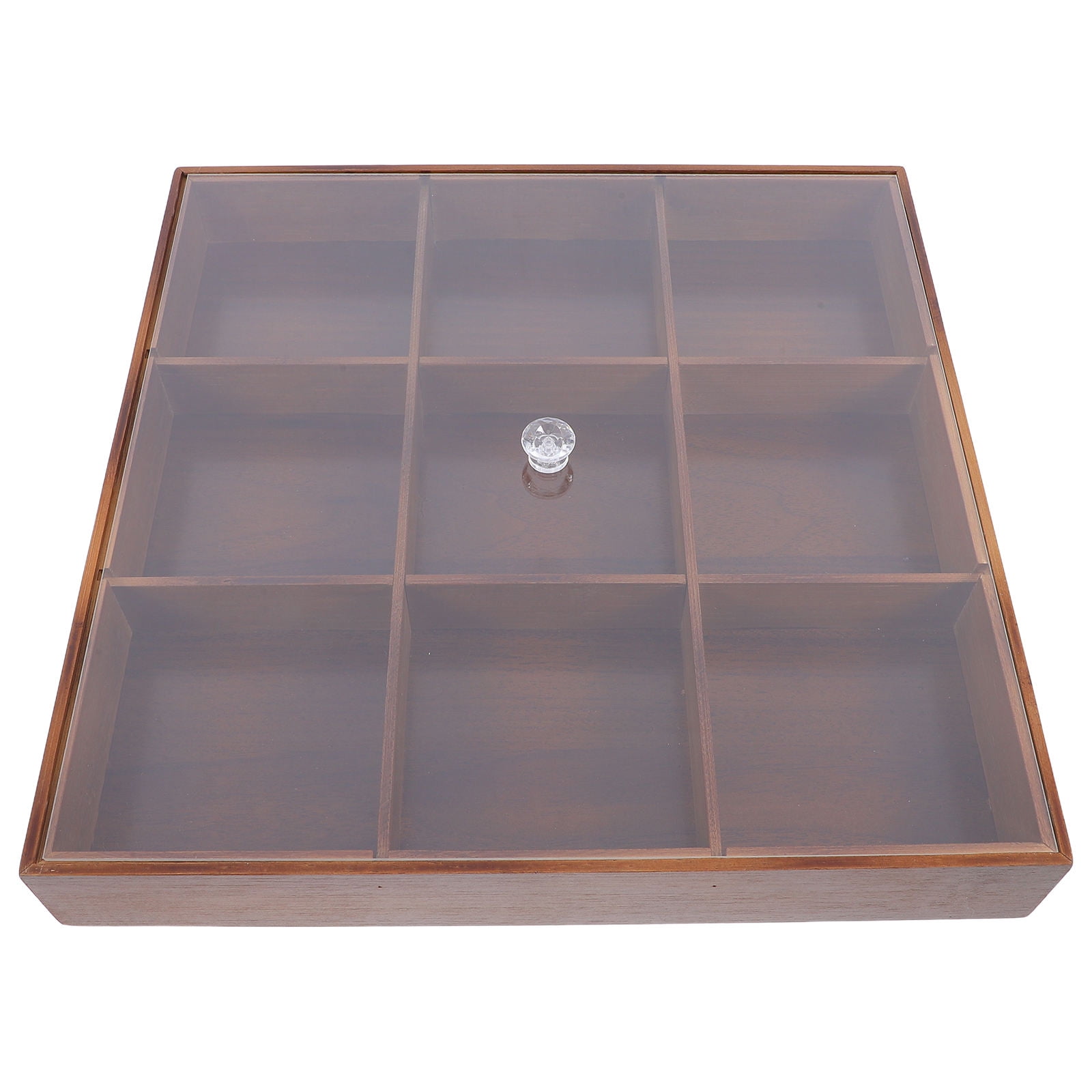 OUNONA Wooden Tea Bag Organizer Sugar Packet Display Holder Tea Chest ...