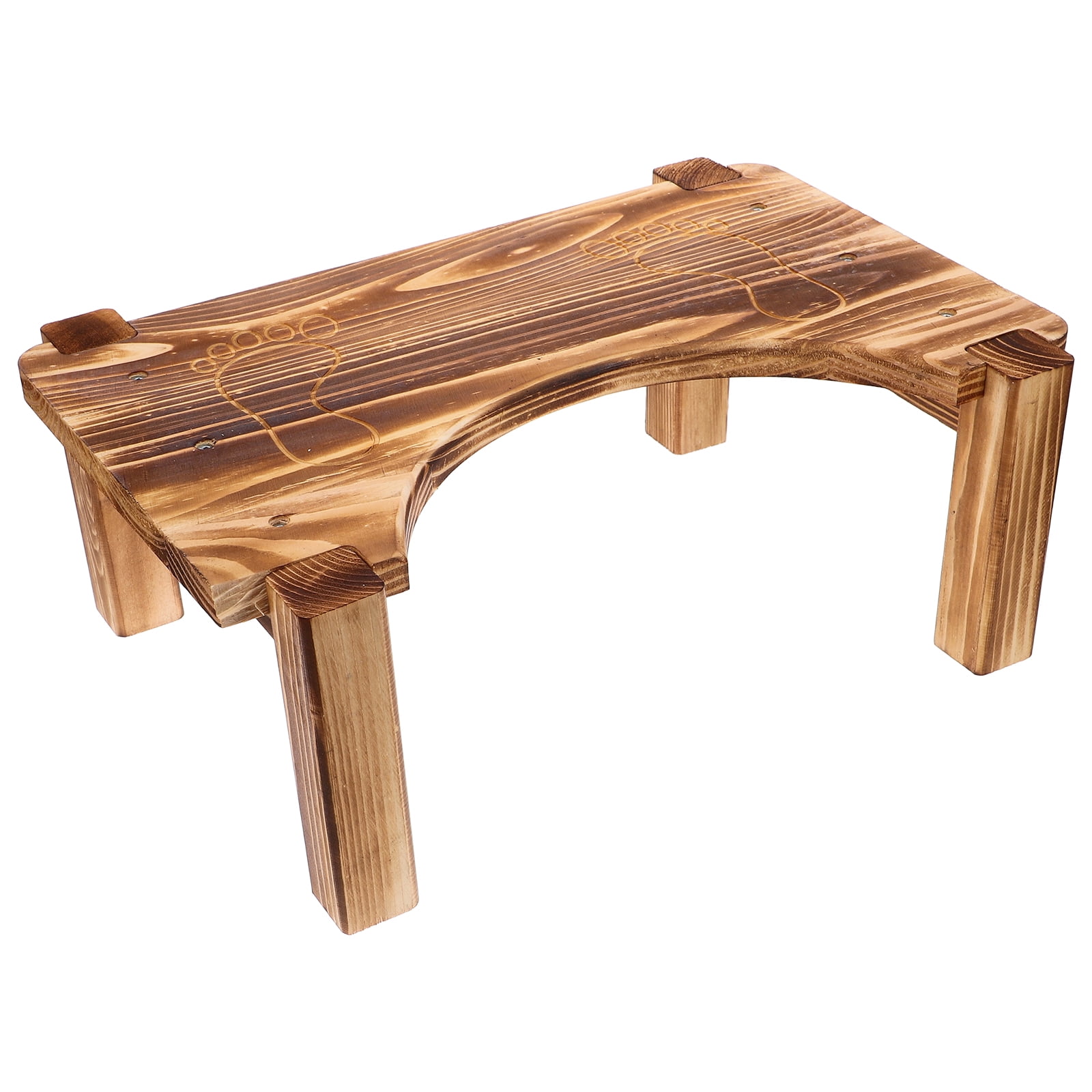 OUNONA Wooden Toilet Stool Kids Potty Step for Toddlers Light Brown ...