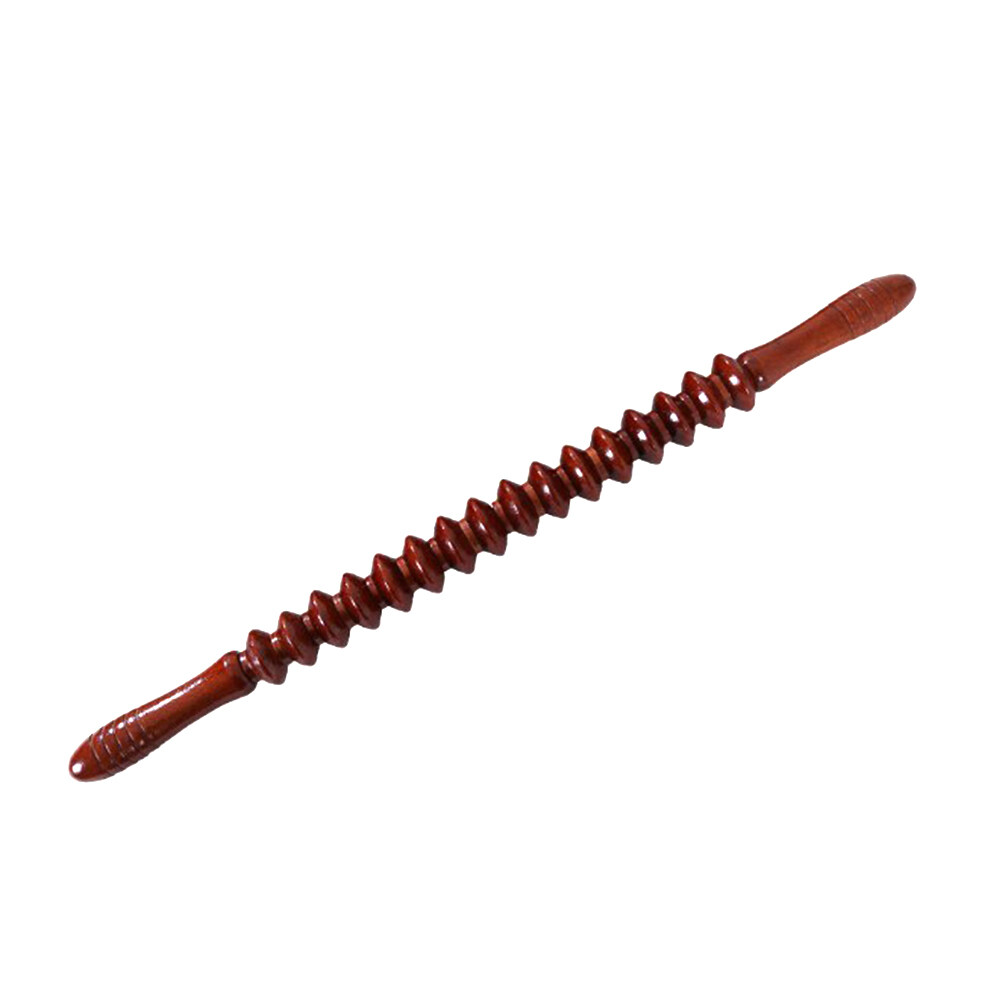 OUNONA Light Brown Plastic Wooden Yoga Rod Shaft for Massage, Durable ...