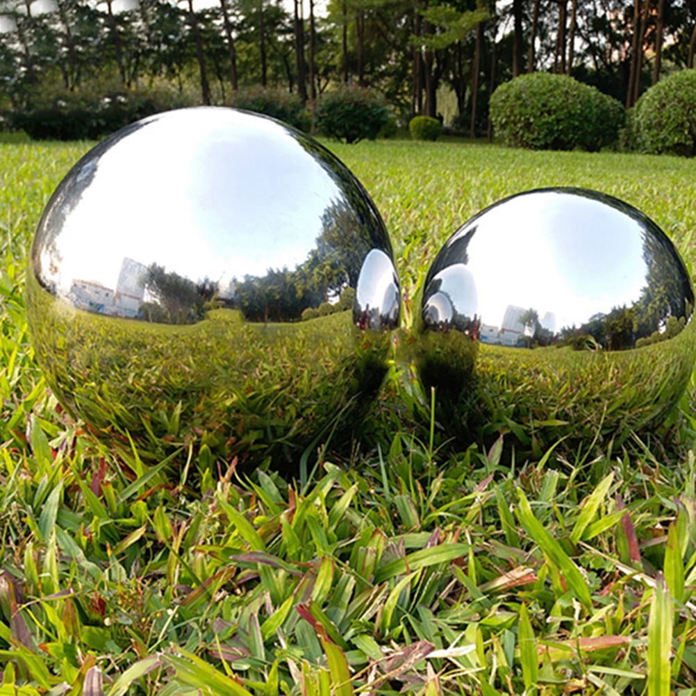 OUNONA Worgeous 1 Set Reflective Garden Sphere Stainless Steel Gazing ...