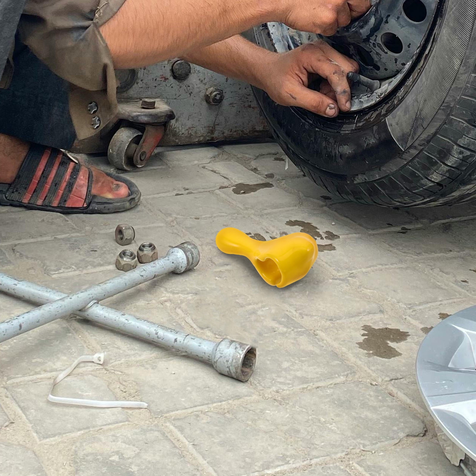 OUNONA Yellow Steel Tire Change Tool for Car and Motorcycle Maintenance ...