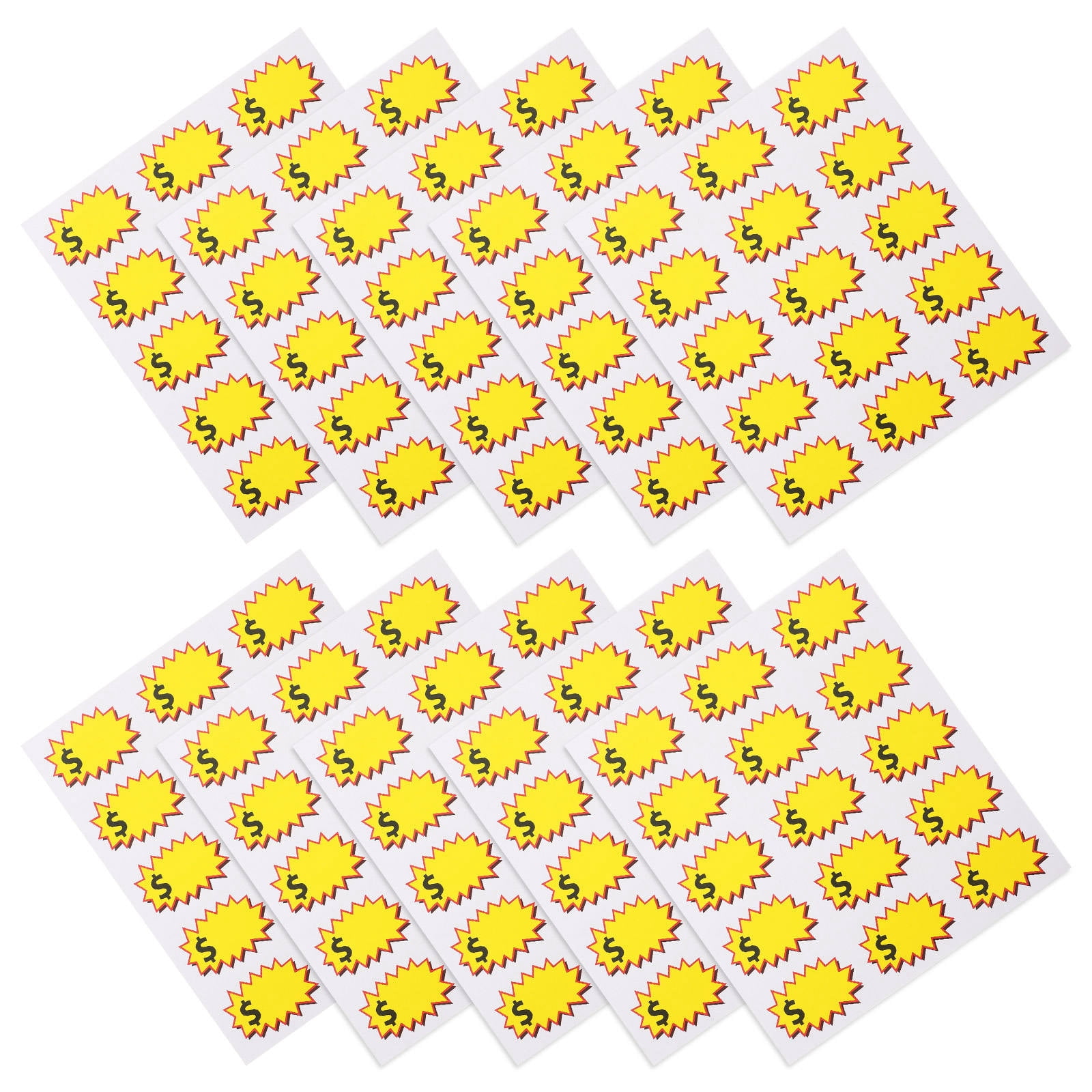 OUNONA Yellow Writable Garage Sale Stickers for Retail Store Pricing ...
