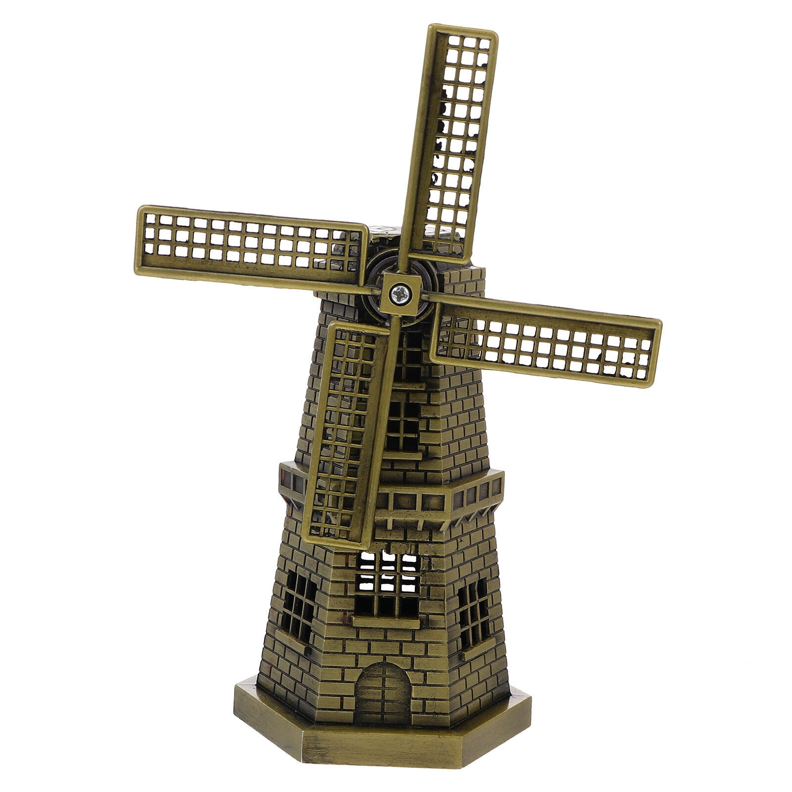 OUNONA Decorative Zinc Alloy Windmill Model for Home, Office Desk ...