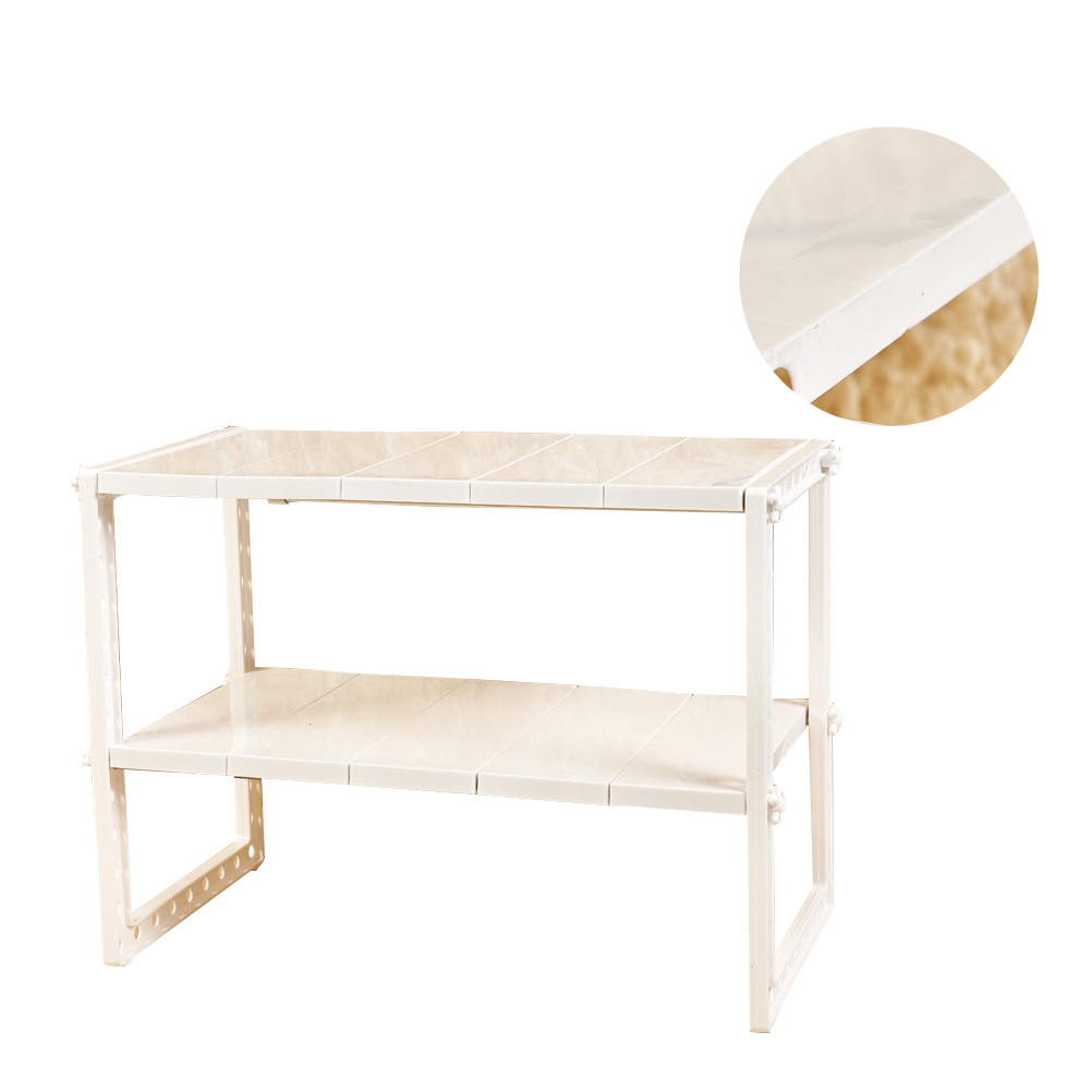 OUNONA under Sink 2 Tier Expandable Shelf Organizer Rack Organiser ...