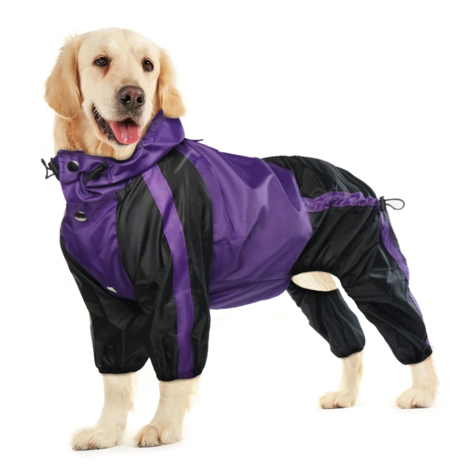 OUOBOB Dog Raincoat, Waterproof Dog Rain Coats for Large Dogs ...