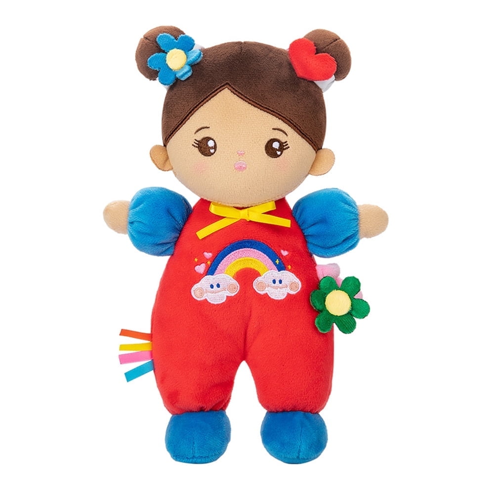 OUOZZZ Soft Baby Plush Rag Latino Doll for Toddlers, 10 in PP Cotton ...