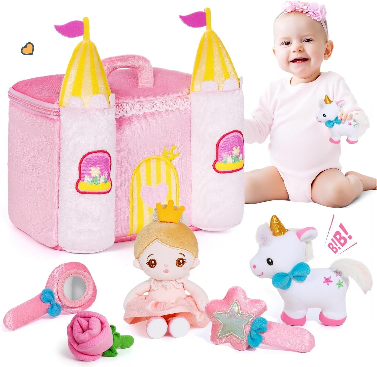 OUOZZZ Firetruck Toys for Toddlers 1-3 - Stuffed Toy Set with Baby ...