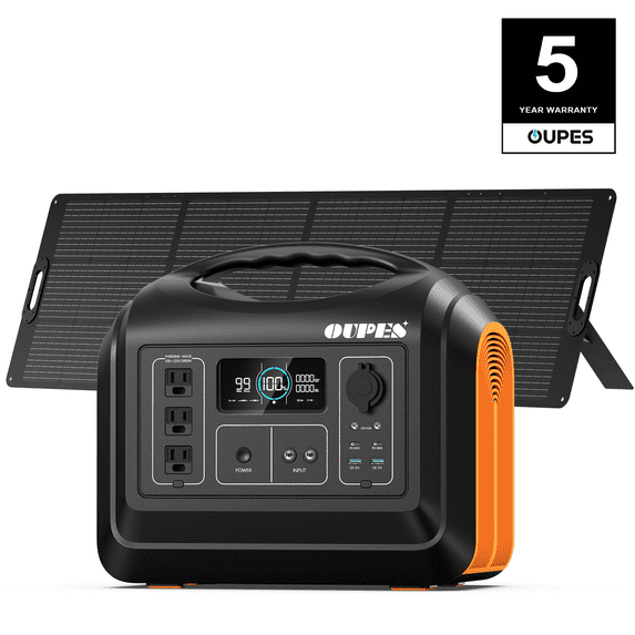 OUPES 1800W Solar Generator, 1488Wh Power Station, 240W Panels, LiFePO4 ...