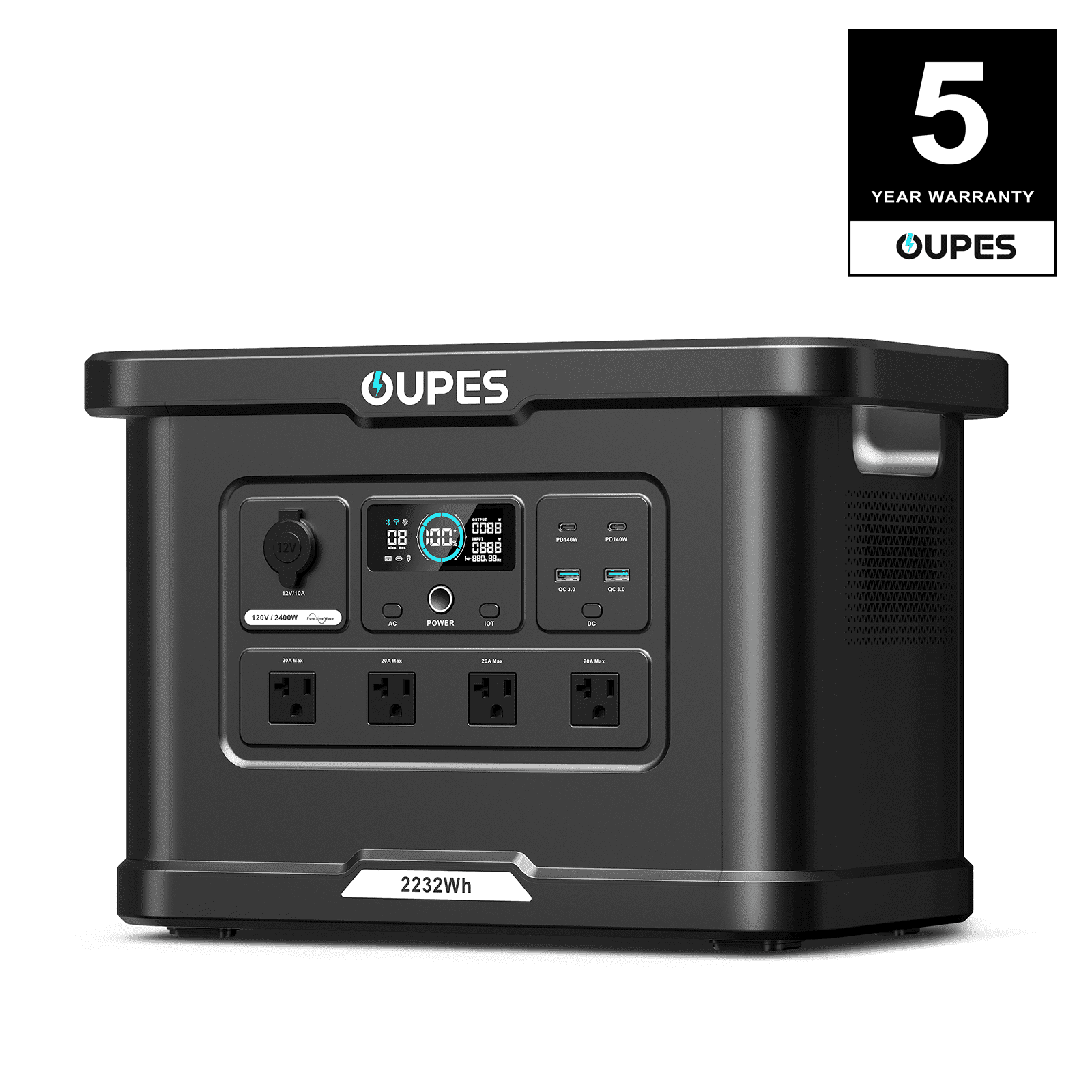 OUPES 2400W/2232Wh Exodus 2400 Lite Portable Power Station Solar ...
