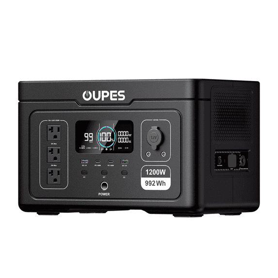 OUPES Exodus 1200 Solar Generator, 992Wh 1200W Power Station with 3600W ...